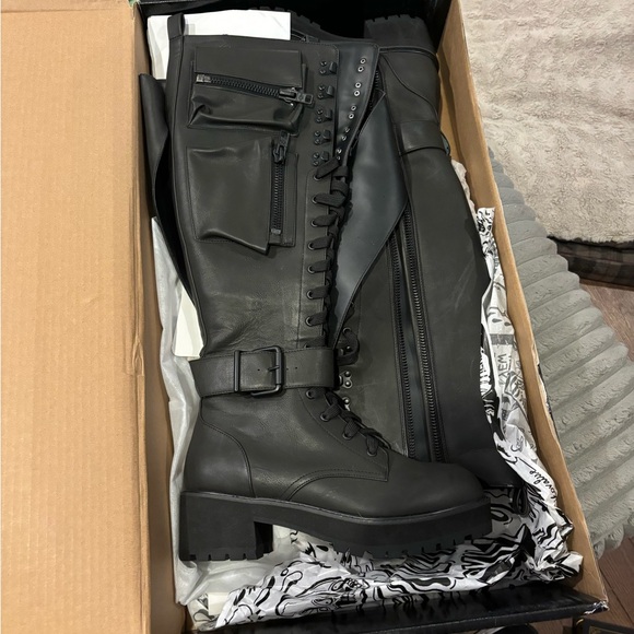 Current Mood | Shoes | Current Mood Obsidian Pocket Combat Boots | Poshmark